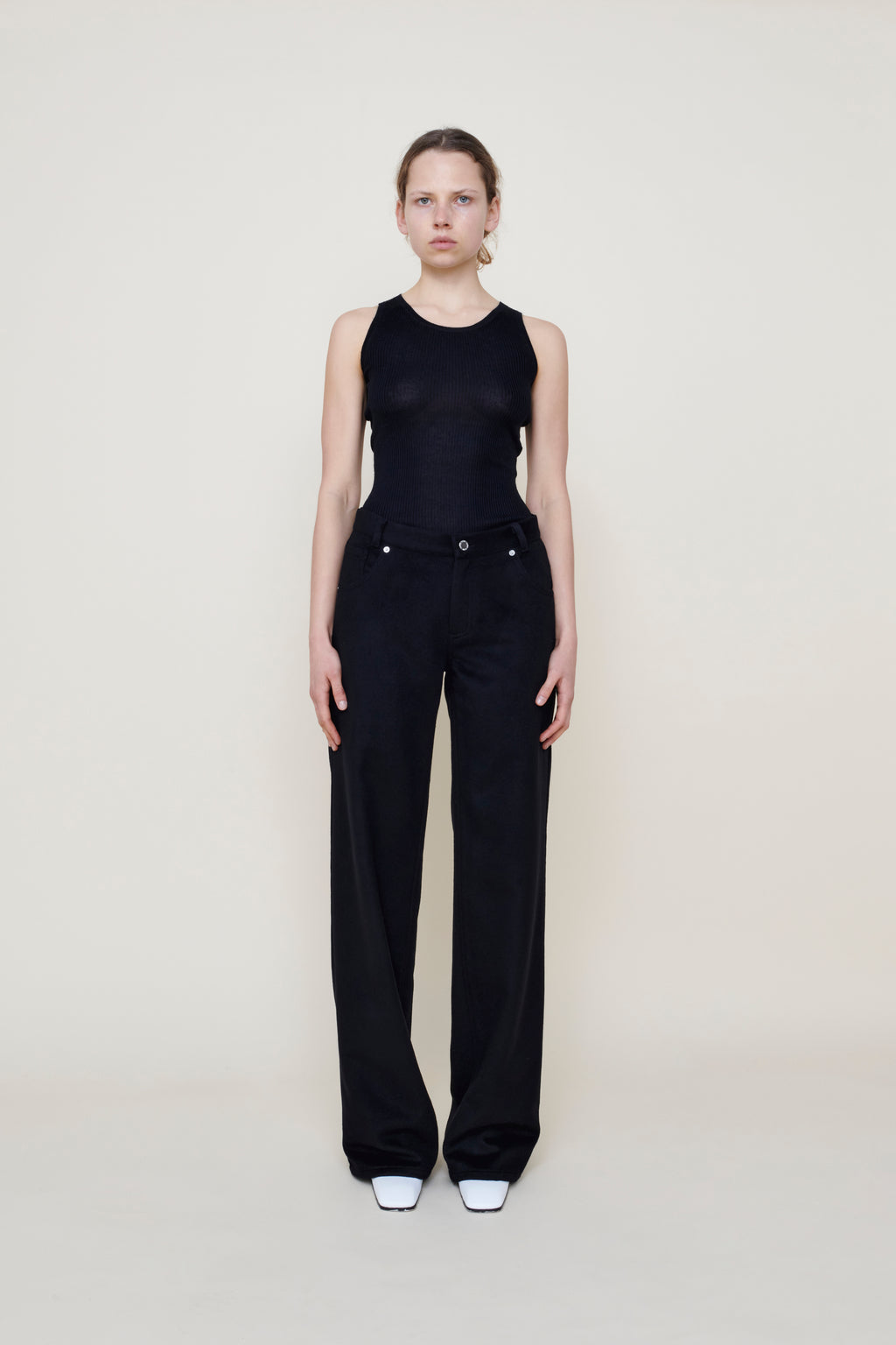The Alice pants, Soft black wool – ALFIE